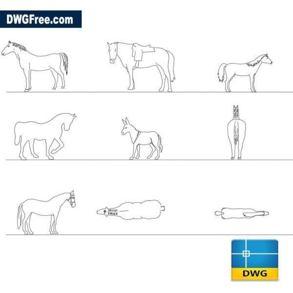 Mascotas DWG Descarga el modelo de bloques de AutoCAD.