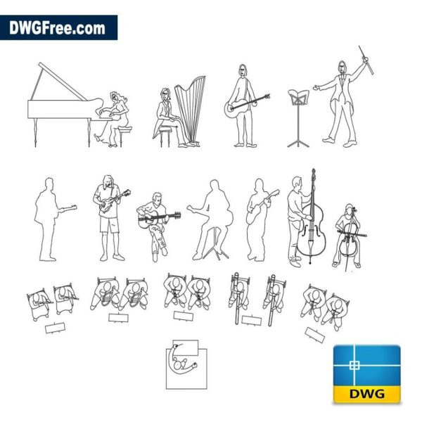 Dancing people DWG