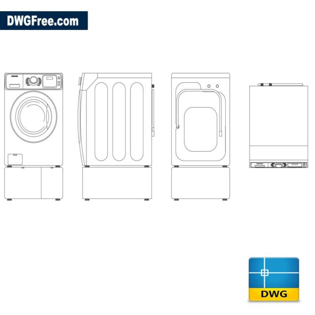 Bookshelf Bookcase Free DWG [ Drawing TOP ] AutoCAD Blocks.