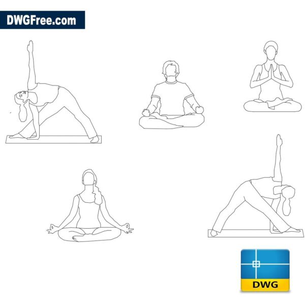 Yoga DWG - Download Autocad Blocks Model. 2D AutoCad