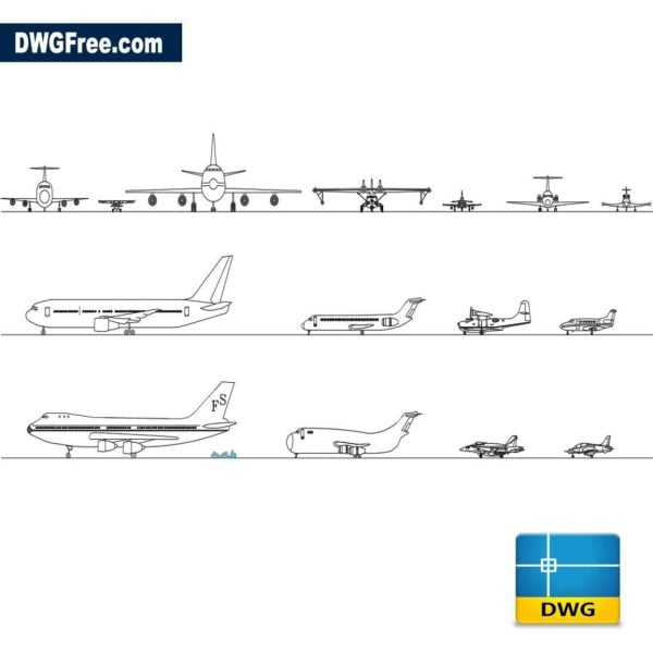 Aircraft DWG Téléchargez le modèle de blocs AutoCAD. AutoCad