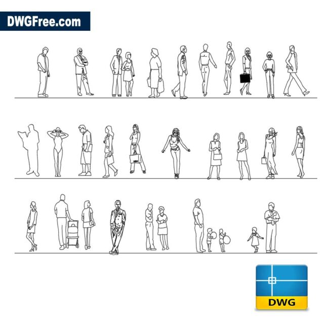 Blocks 2D People DWG AutoCad