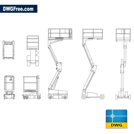 Mobile elevating platform DWG AutoCad