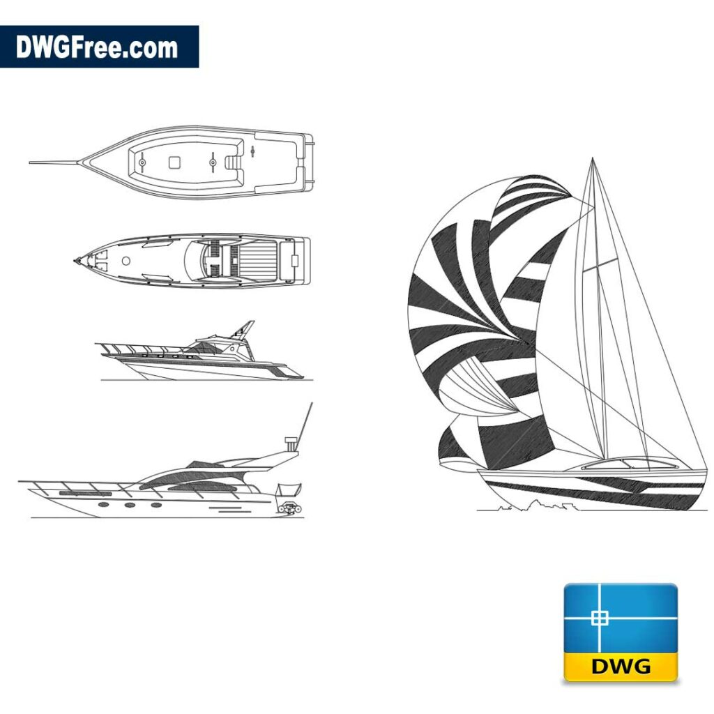 Sailboat and Yachts DWG AutoCad