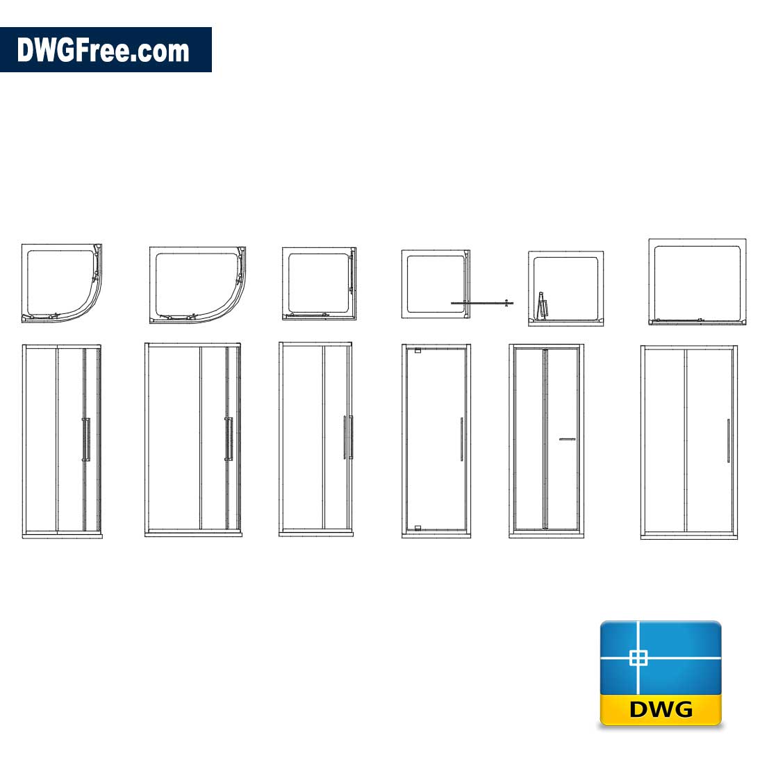Shower Cabins DWG Download Autocad Blocks Model AutoCad