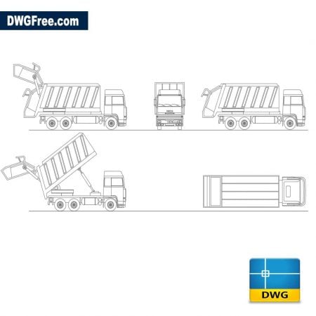Truck for garbage collection DWG AutoCad