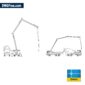 Truck with concrete pumping DWG AutoCad