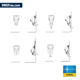 Urinal DWG - Download Autocad Blocks Model. AutoCad