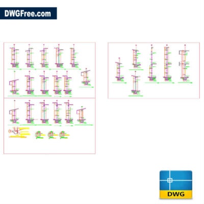 Wall section best Drawing. Download free in Autocad.