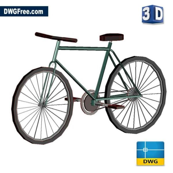3D Bike DWG [ Drawing 2026 ] in AutoCAD FREE Files. DwgFree