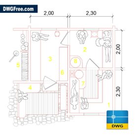 Sauna DWG in AutoCAD 2D [Drawing 2021 ] DwgFree CAD
