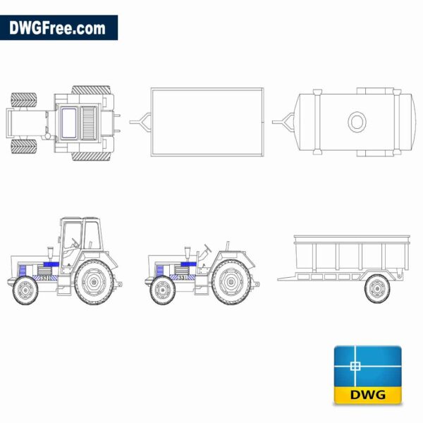 Tractor Trailer Cad Drawing Turning Radius Of Trucks And Lorries