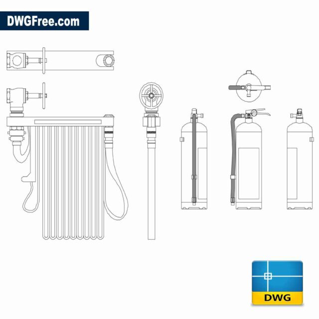 Drawing Fire Extinguisher CAD Block. Download Hydrant Symbol Autocad.