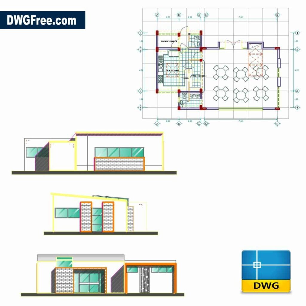 House 2 Floors 400 m2 DWG in AutoCAD 2D [Drawing 2024 ] DwgFree