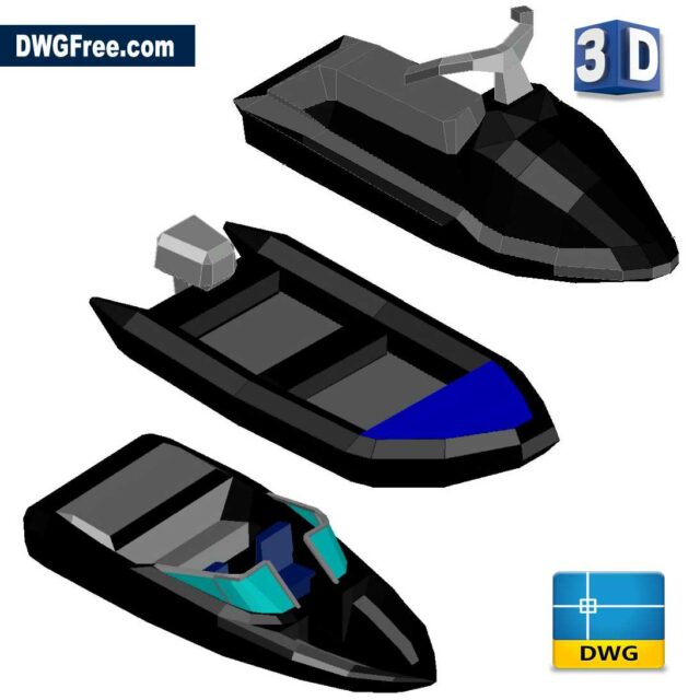 3D Boats CAD DWG [ Drawing 2026 ] Download in AutoCAD FREE