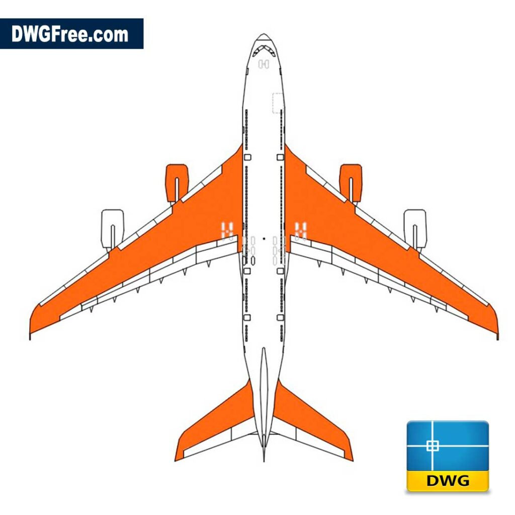 2D Air transport AutoCAD drawing in DWG FREE download