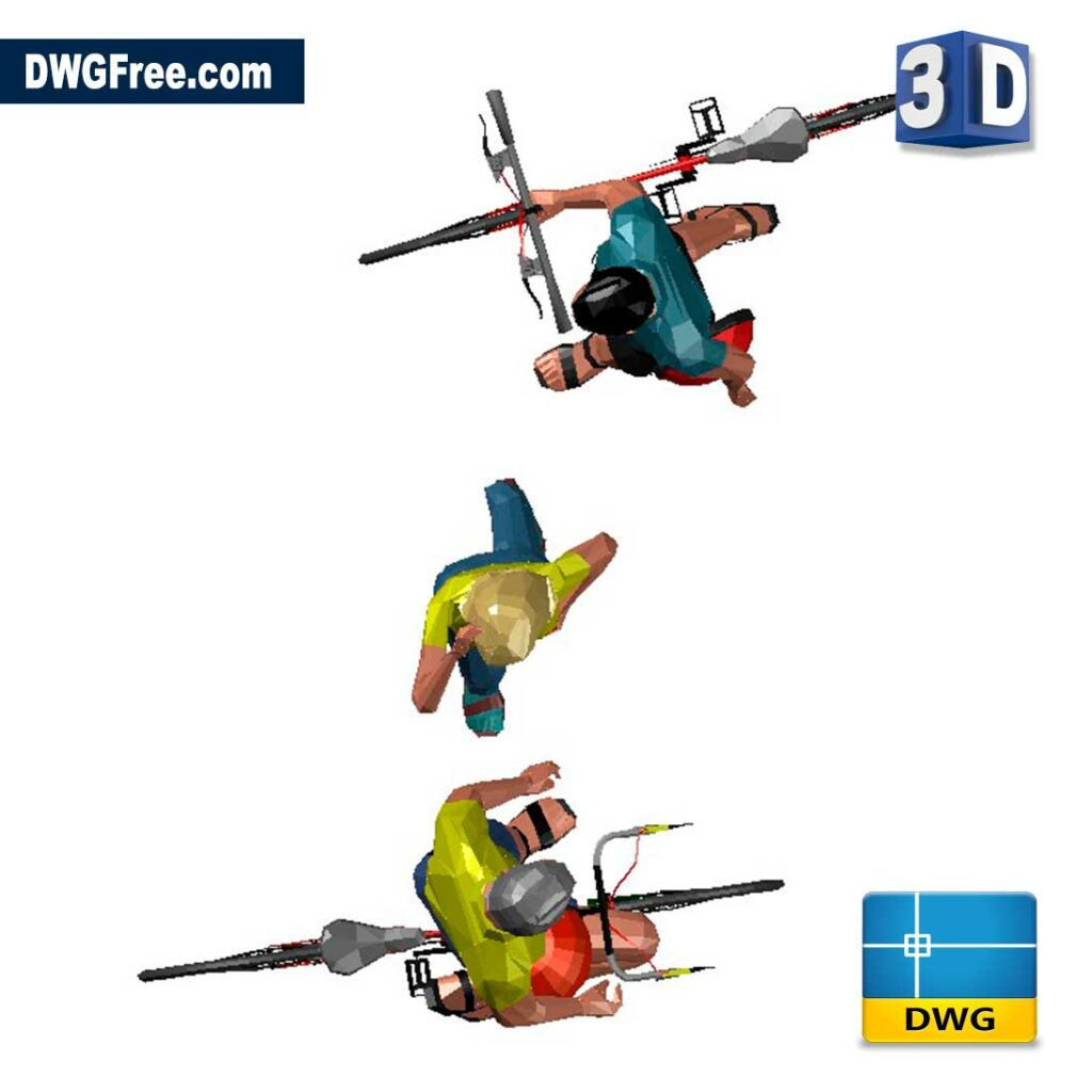 Free 3D People Library Model Drawing in AutoCAD Blocks Download.