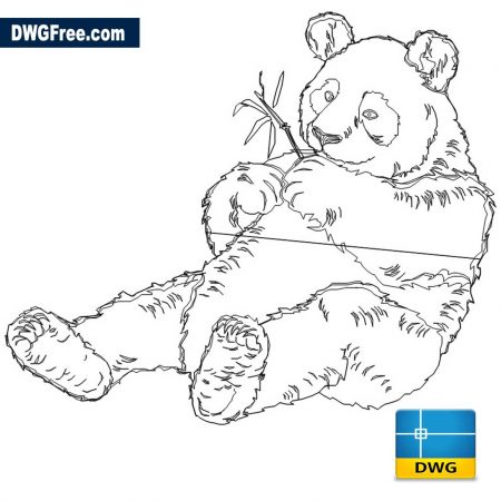 Panda AutoCAD DWG FREE [ Drawing 2020 ] in AutoCAD Blocks 2D.