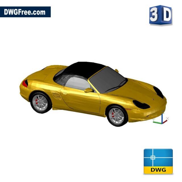 Car 3D Dwg - Autocad blocks free download DWG 2D Model.