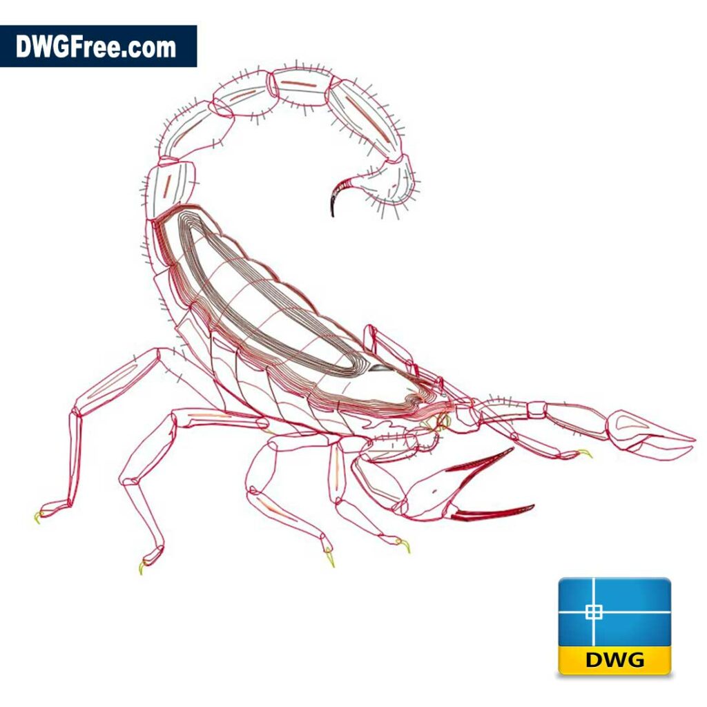 2D Animals DWG drawing CAD blocks for free download.