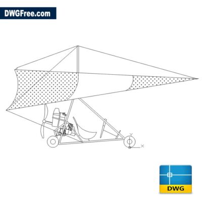 Tricycle Plane DWG Free [ Drawing 2020 ] in AutoCAD Blocks 2D.
