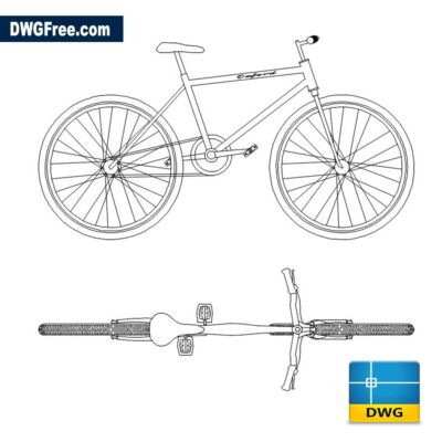 Drawing Block Bikes CAD FREE download in 2D DWG.