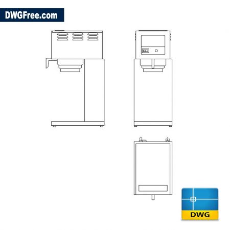 Commercial Coffee Machine DWG Free [ Drawing 2020 ] in AutoCAD.