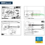 Guitar Details DWG Free [ Drawing 2020 ] in AutoCAD Blocks 2D.