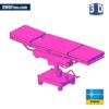 Medical Table Stretcher 3D Free DWG [ Drawing TOP ] AutoCAD.