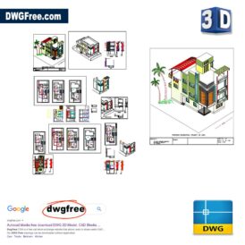 Descarga gratuita de 3D House Plans Model - Drawing in Autocad blocks.