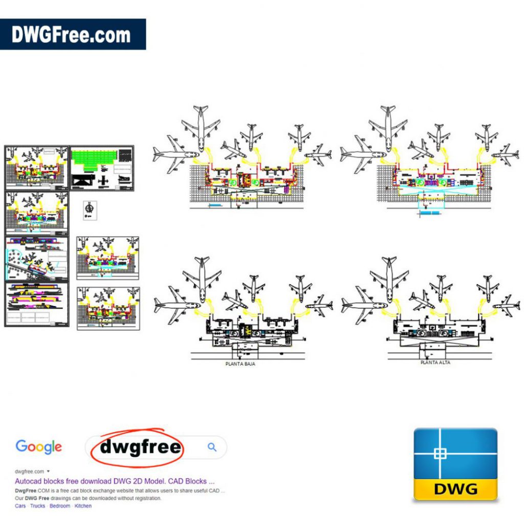 Airport Project DWG Blocks[ Drawing FREE ] in CAD file for Architect.