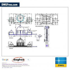 Construction of Dome DWG Blocks [ Drawing FREE ] in CAD for Architect.
