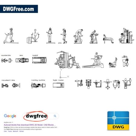 Gym Equipment 3D DWG [ Drawing 2021 ] - in AutoCAD FREE. DwgFree