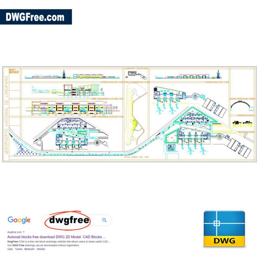 International Airport Projects DWG Blocks [ Drawing FREE ] in AutoCAD.