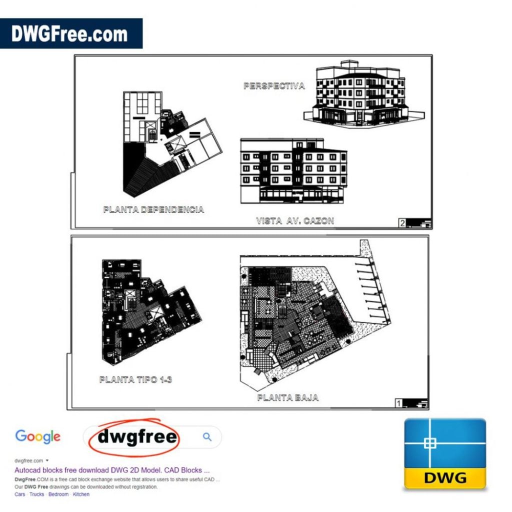 Multifamily Housing DWG Blocks [ Drawing FREE ] in AutoCAD files.