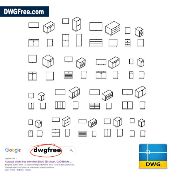 CAD Storage Cabinet DWG Free Library [ Drawing TOP ] AutoCAD files.