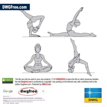 Download FREE People do Yoga DWG file | CAD Block FREE Drawing.