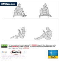 FREE People With Mobile DWG file Download to your Project | AutoCAD