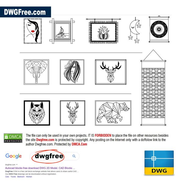 FREE CAD Wall Decoration 2D DWG file Download