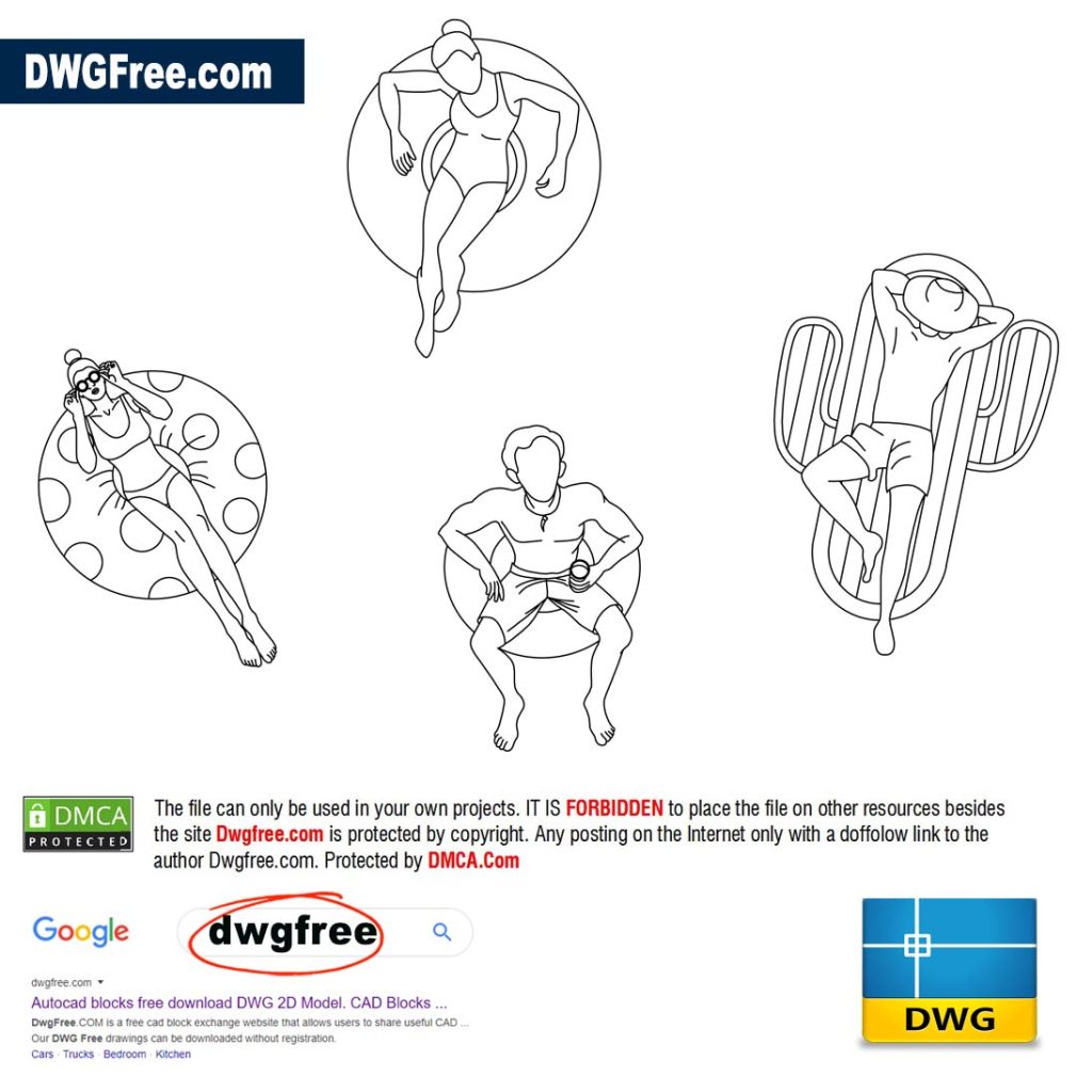 People CAD blocks free download DWG drawing FREE