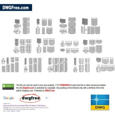 Free best file Book shelfs 2D in AutoCAD and DWG format.