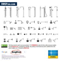Free drawing Shower 2D DWG block AutoCAD download.